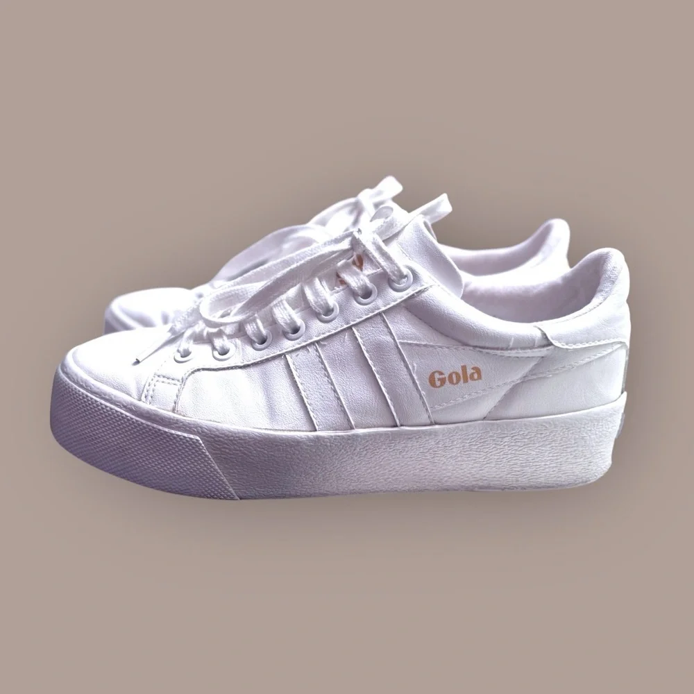 Gola | Shoes | Gola Womens Orchid Platform White Canvas Sneaker Size 7 ...